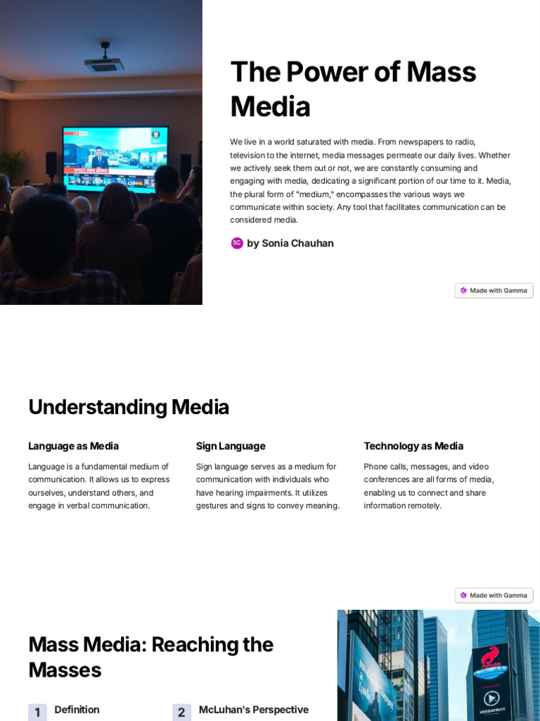 The Power of Mass Media | PDF | Mass Media | Communication