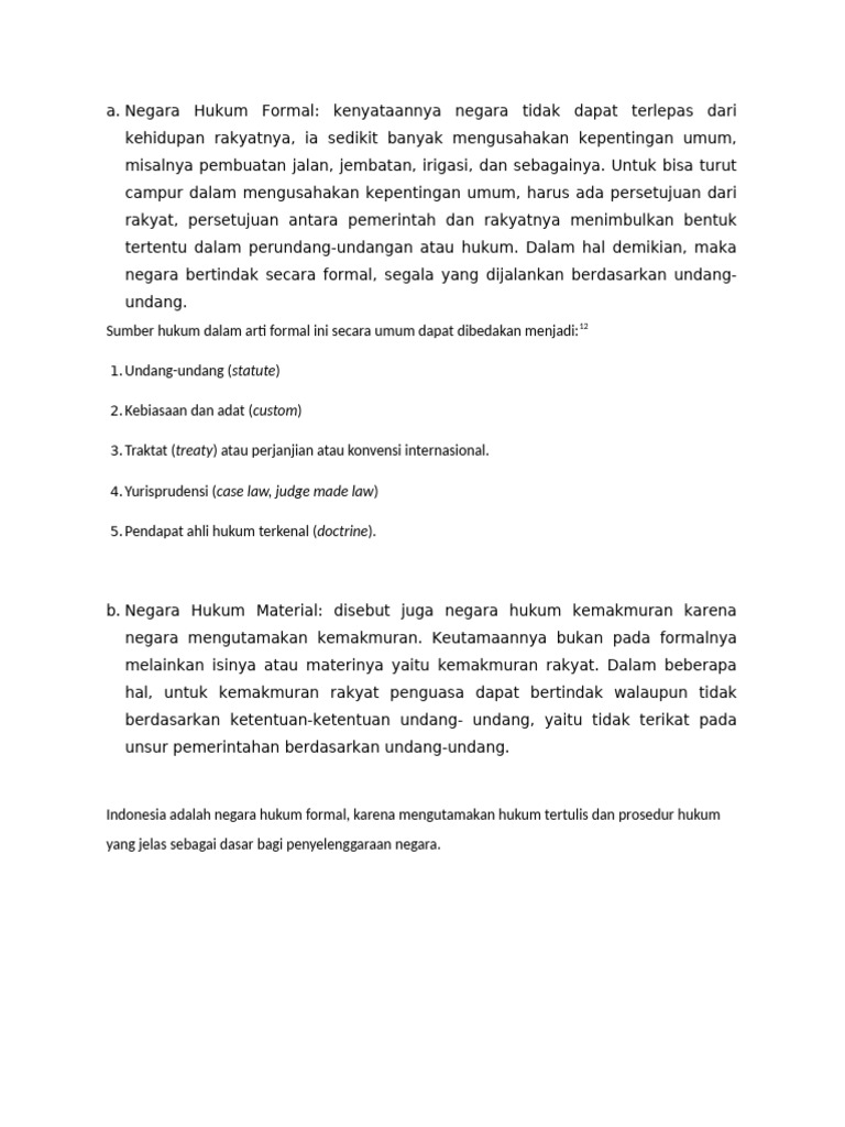Negara Hukum Formal | PDF