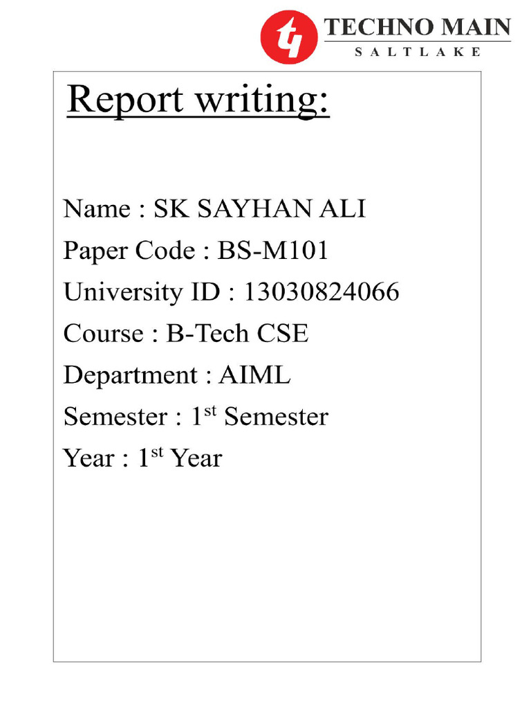 SK Sayhan Ali - AIML-1 | PDF