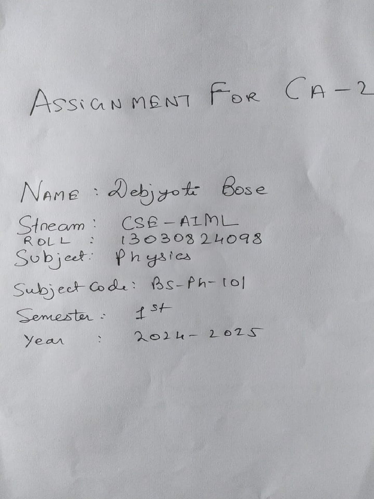 13030824098 CSEAIML Debjyoti Bose | PDF