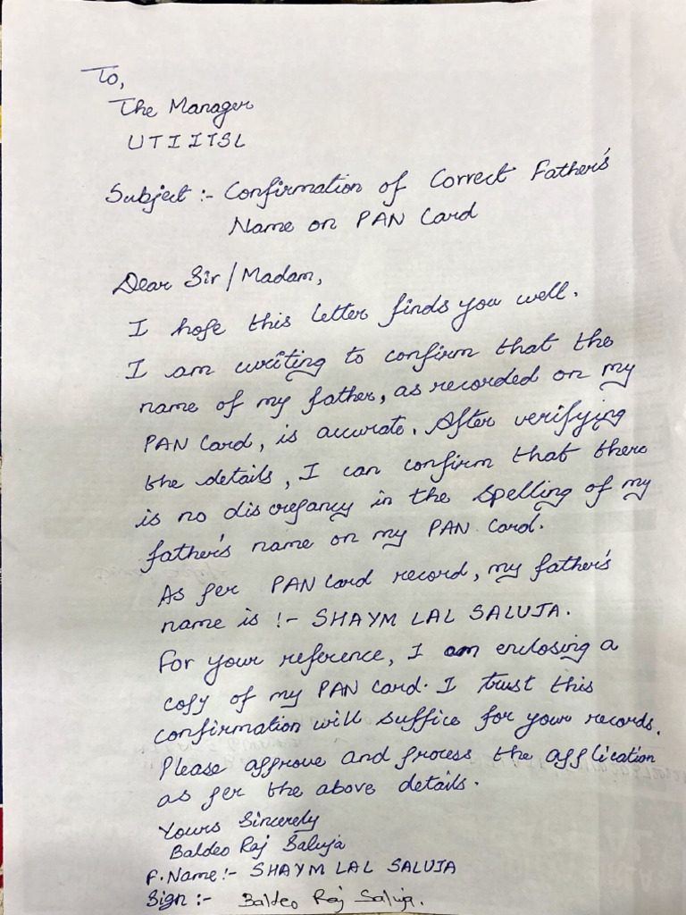 Self Attested Letter | PDF