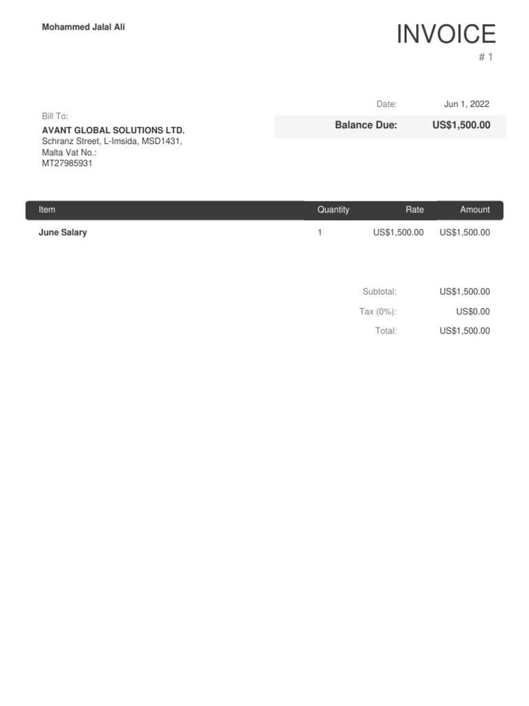 Invoice #2 June | PDF