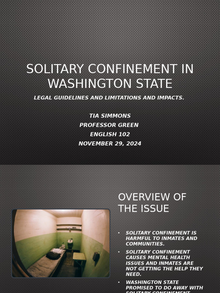 Solitary confinement in Washington state | PDF