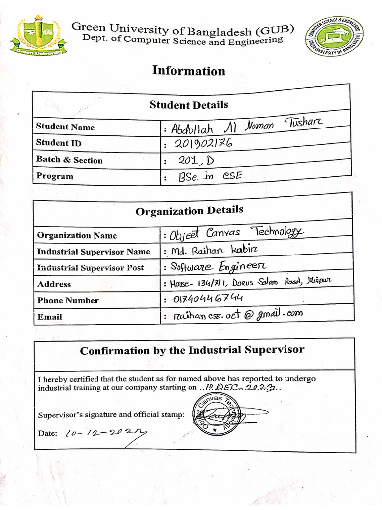 Logbook Intern 2176 | PDF
