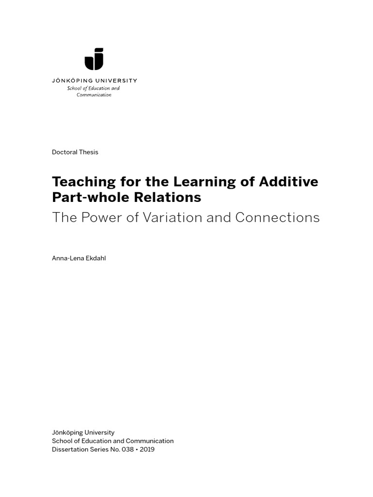 FULLTEXT01 | PDF | Mathematics | Learning