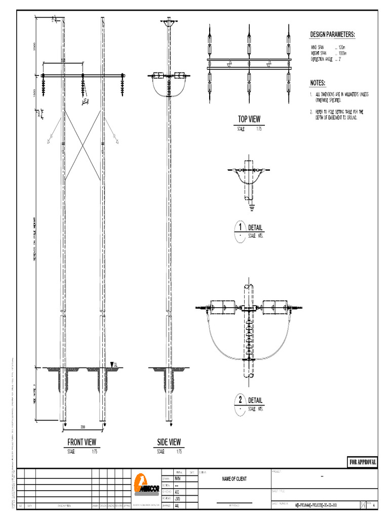6.clearance Diagram For Steel Pole Type Hs 270 | PDF