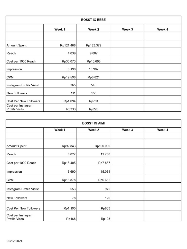 Instagram Ad Performance Report | PDF