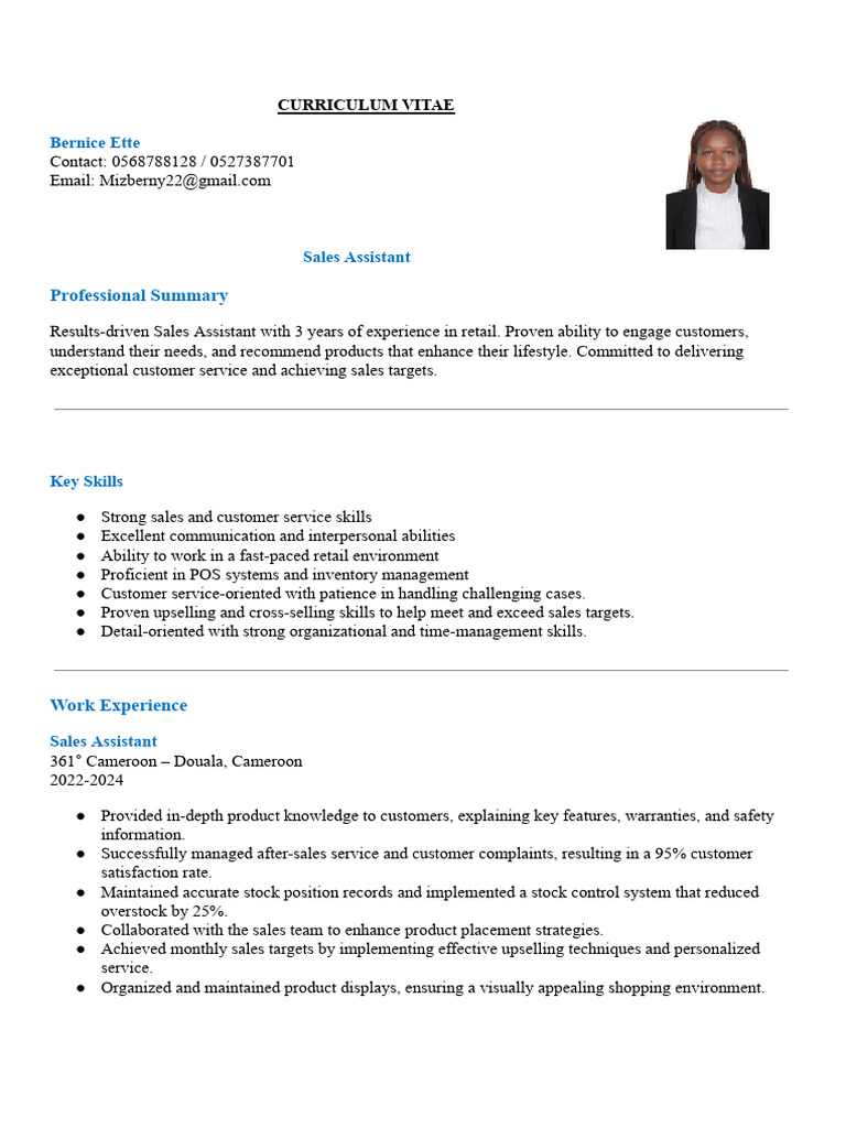 Sales CV | PDF