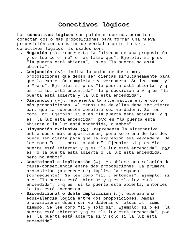 Conectivos Lógicos | PDF