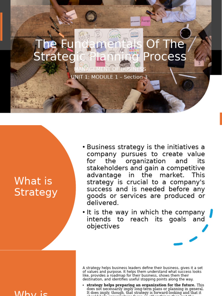 The Fundamentals of the Strategic Planning Process | PDF | Swot ...