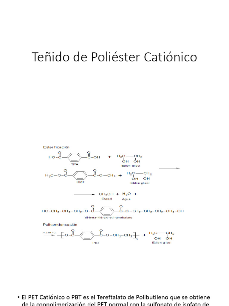 Teñido de Poliéster Catiónico | PDF