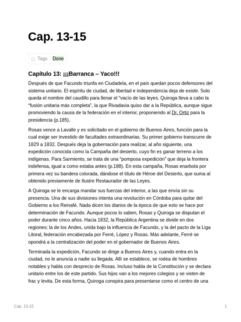 Facundo Cap 13-15 | PDF | Argentina