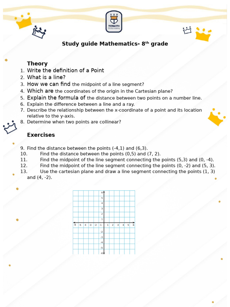 Math 8th Studyguide | PDF