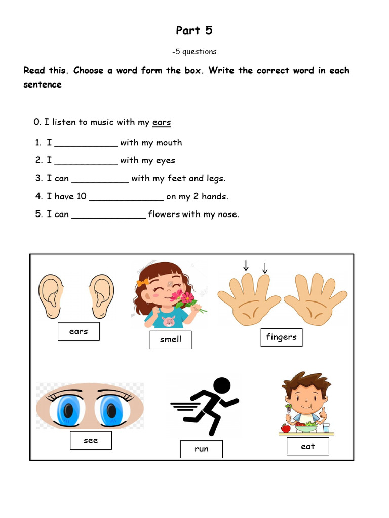 Final Test Part 5 Reading Starters 2 | PDF