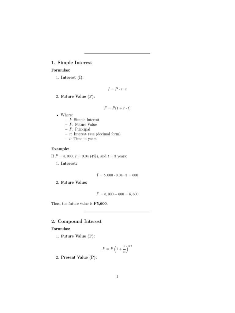 1 Simple Interes | PDF | Present Value | Interest