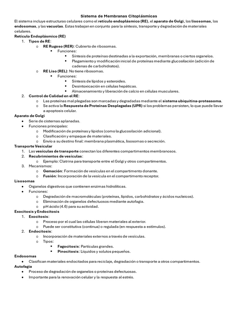 Biología de Karp Capítulo 8 | PDF | Retículo endoplásmico | Lisosoma