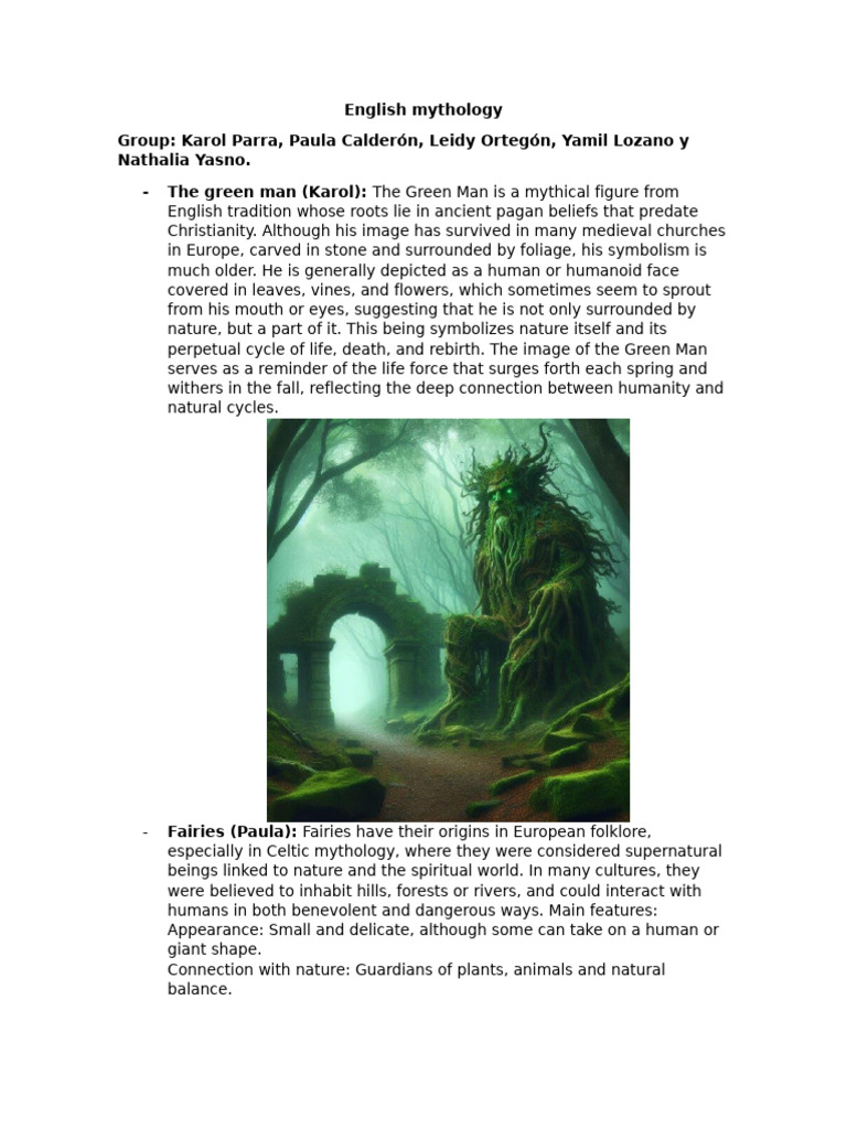 English Day Mythology - Karol | PDF | Dragon | Fairies