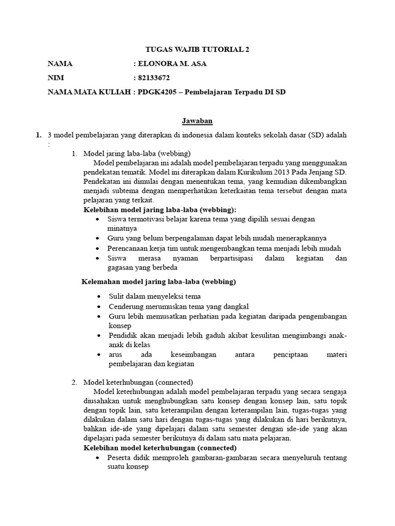 Tugas Wajib Tutorial 2 | PDF