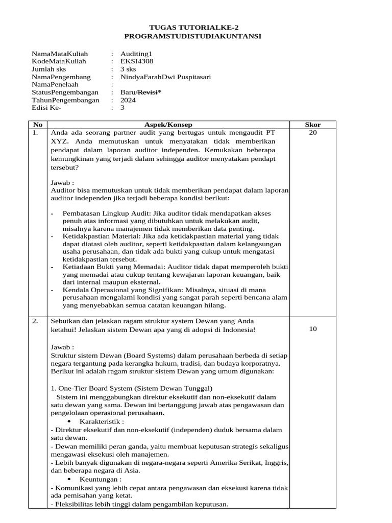 Tugas 2 Auditing | PDF