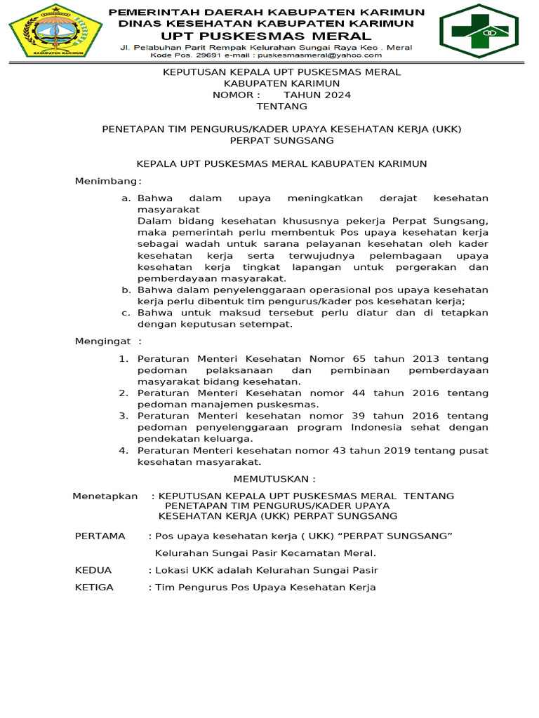 SK UKK perpat sungsang | PDF