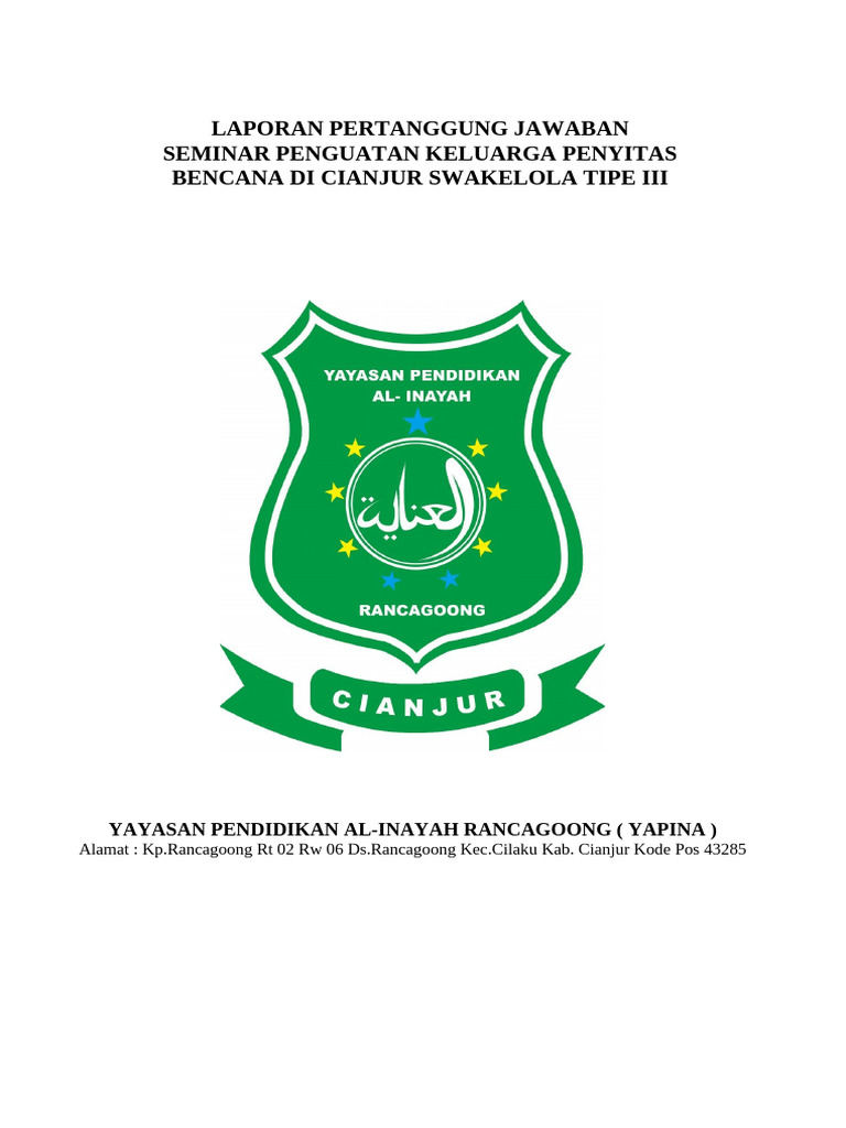 LPJ Kegiatan | PDF