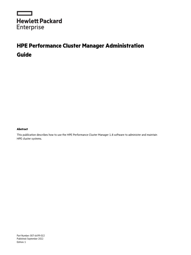 HPE_a00127292en_us_HPE Performance Cluster Manager Administration Guide | PDF | Domain Name ...