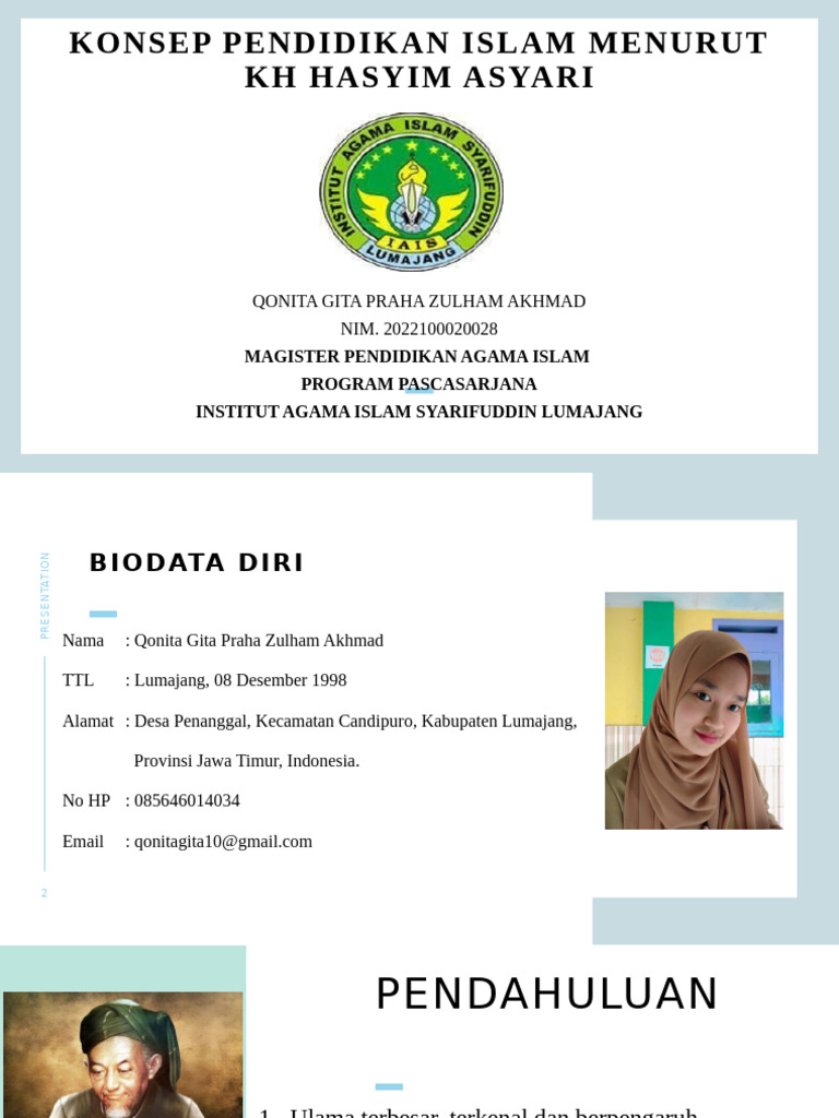 Konsep Pendidikan Islam Menurut Kh Hasyim Asyari | PDF