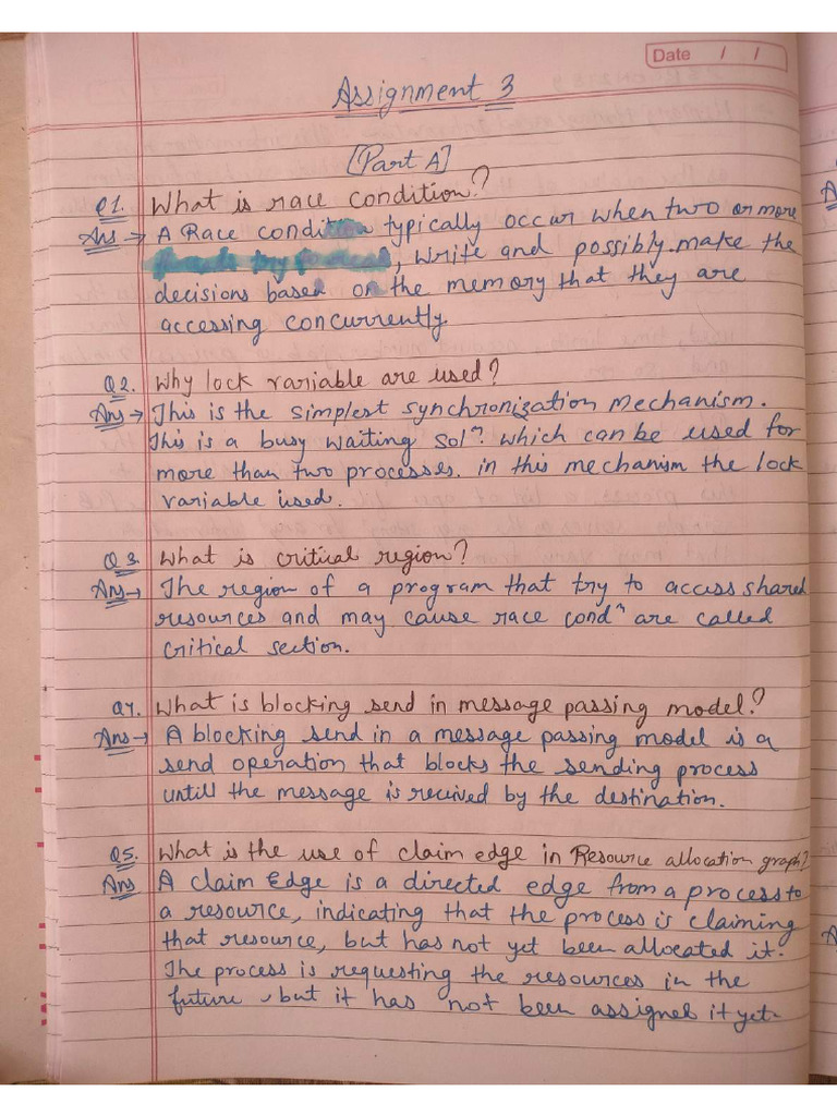 Manoj Mali 2189 OS Assignment 3 | PDF