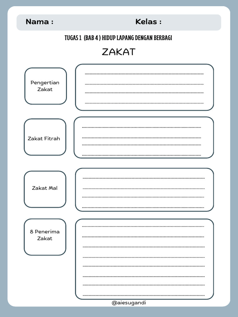 LKPD Bab 4 Kelas 5 Zakat | PDF