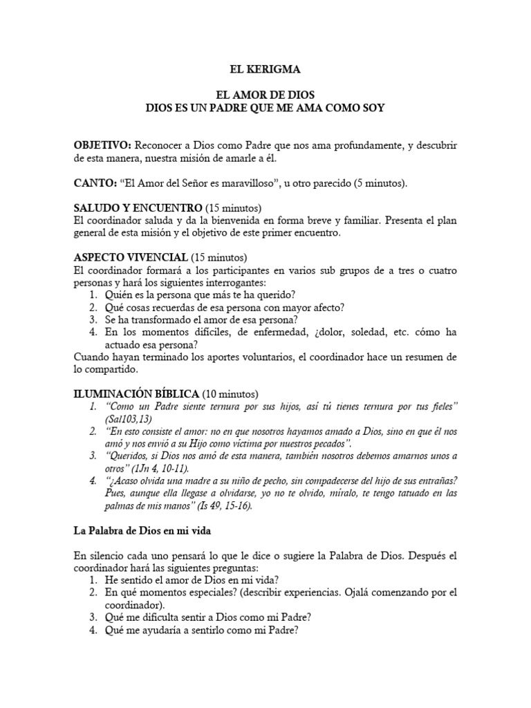 El Kerigma | PDF | Cristo (título) | Amor