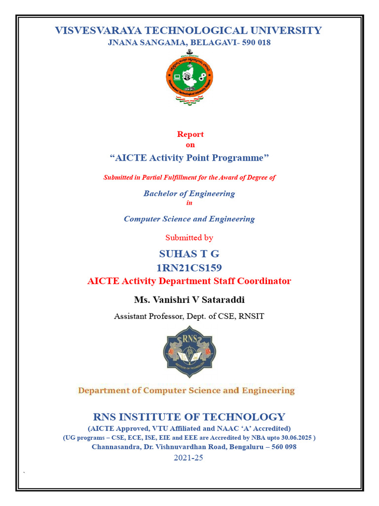 AICTE - Activity - Suhas TG | PDF | Waste | Waste Management