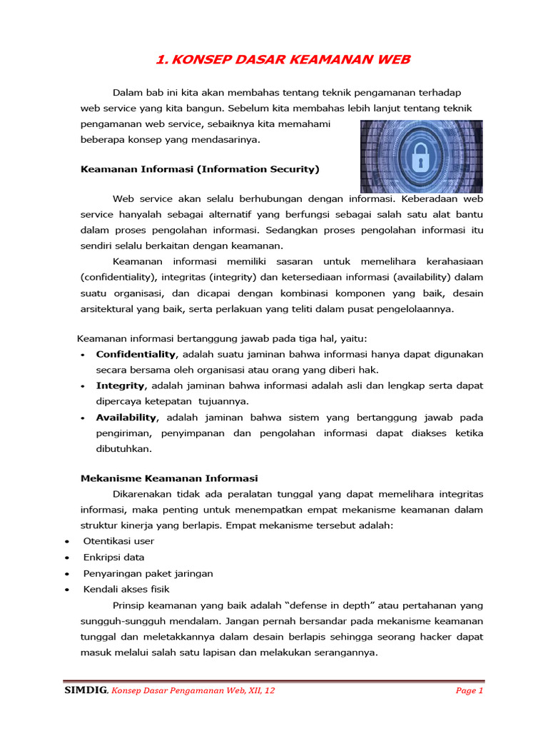 Konsep Dasar Keamanan Web | PDF