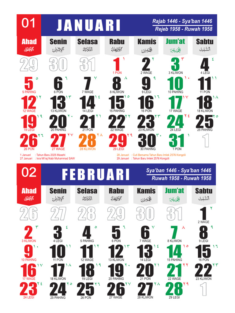 Desain Kalender 2025 | PDF