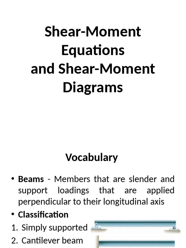 Week 13. Shear-Moment Equations | PDF | Beam (Structure) | Bending