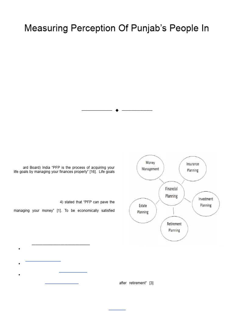 Measuring Perception of Punjabs People in Personal Financial Planning Using Psychometric Scale ...