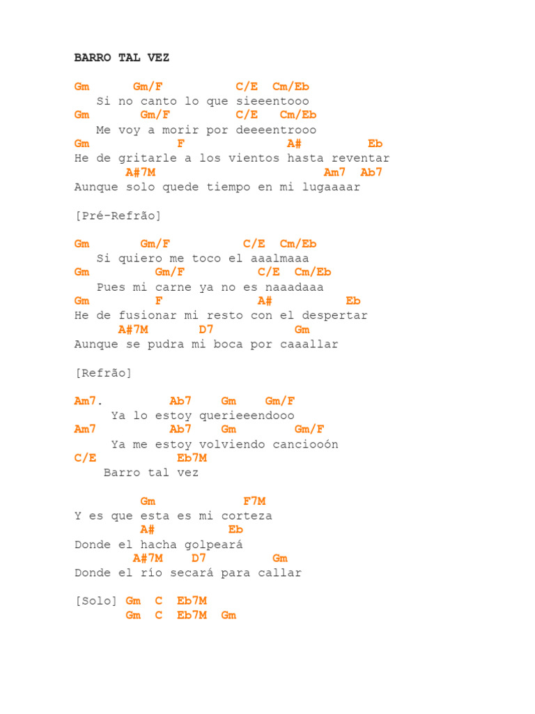 Letra de "Barro Tal Vez" - Análisis y Significado | PDF