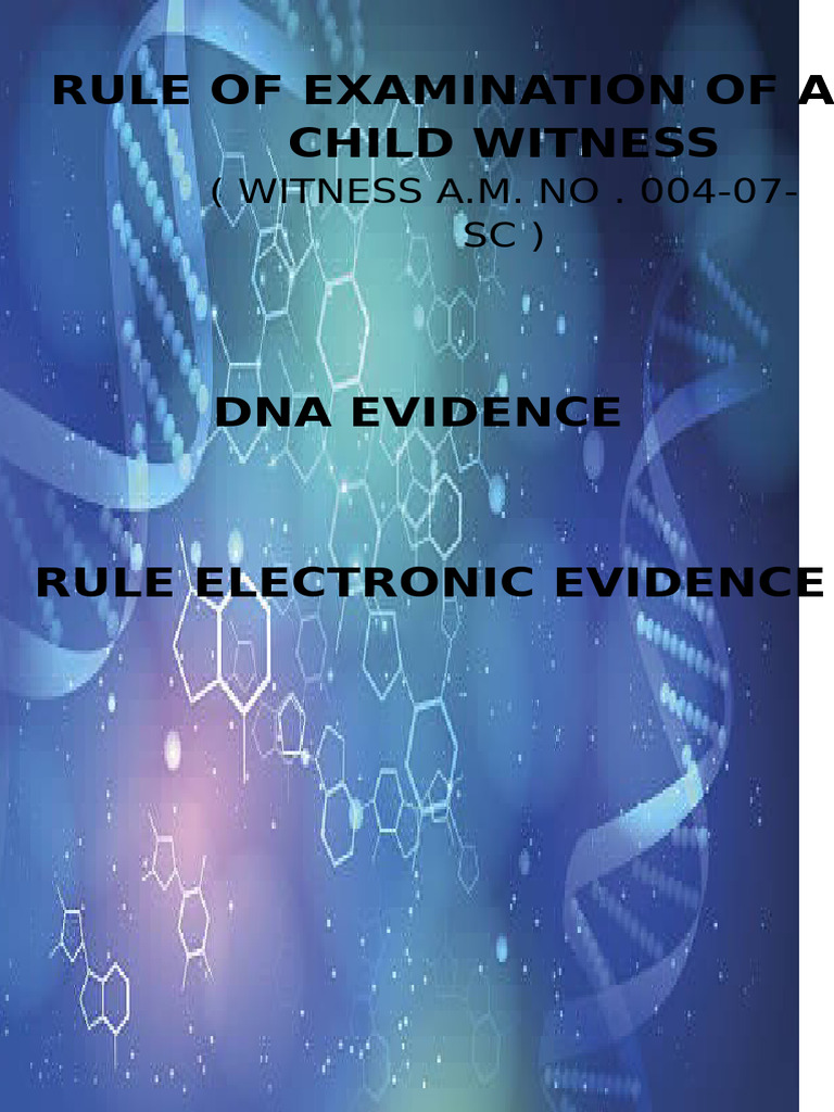 Reviewer Group4 | PDF | Evidence (Law) | Dna Profiling