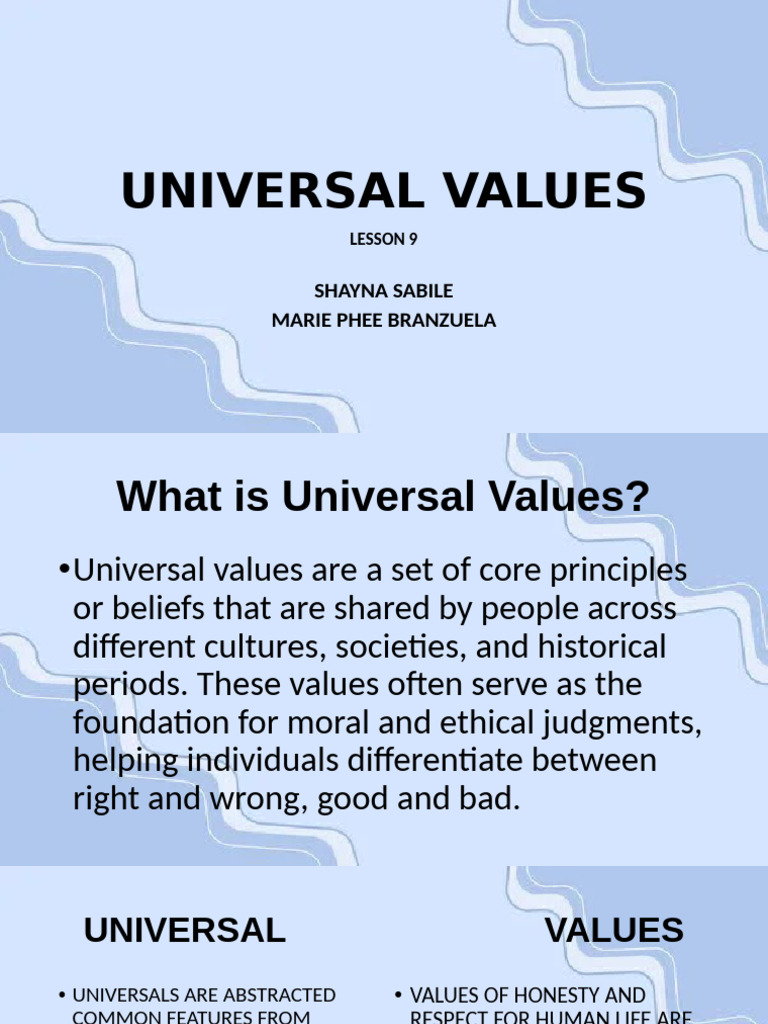 UNIVERSAL-VALUES | PDF