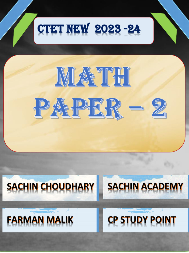 Math Paper 2 | PDF | Triangle | Area