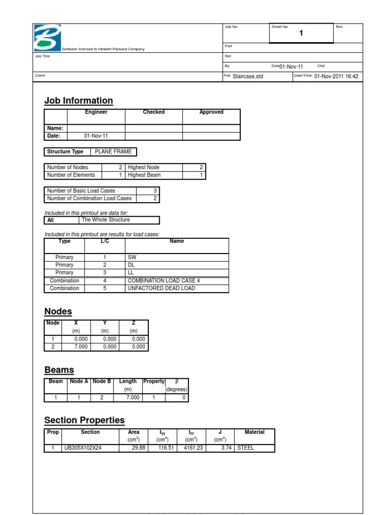Job Information: Engineer Checked Approved | PDF