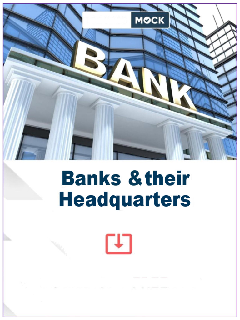 Banks and Their Headquarters | PDF | Personal Finance | Institutional ...