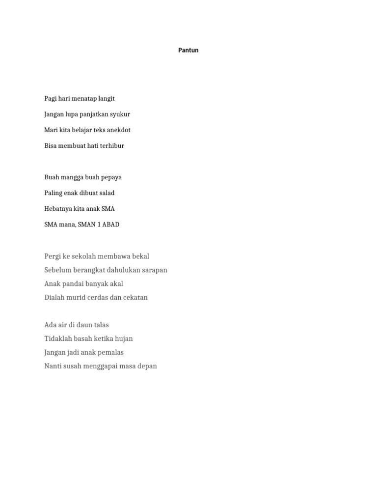 Pantun | PDF