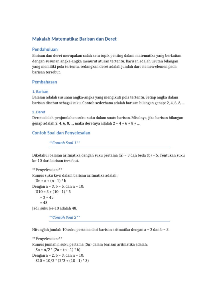 Makalah_Barisan_dan_Deret (1) | PDF