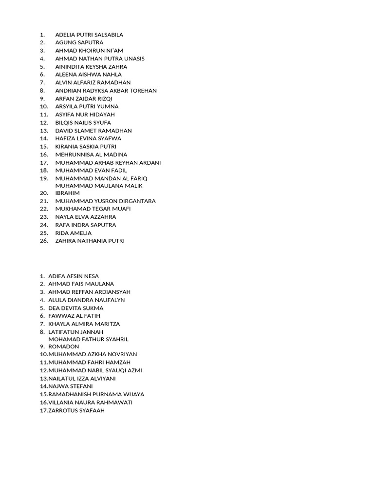 Absen 2024-2025 | PDF