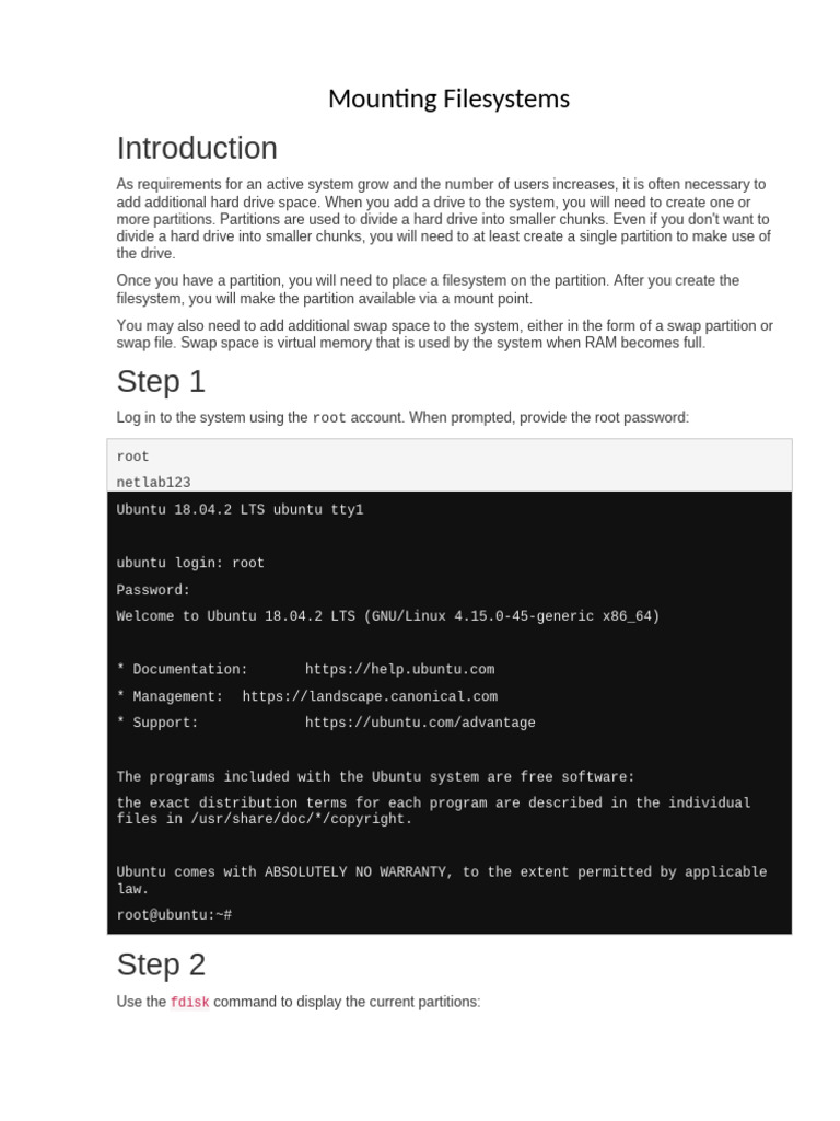 Laboratory work 6 | PDF | File System | Booting