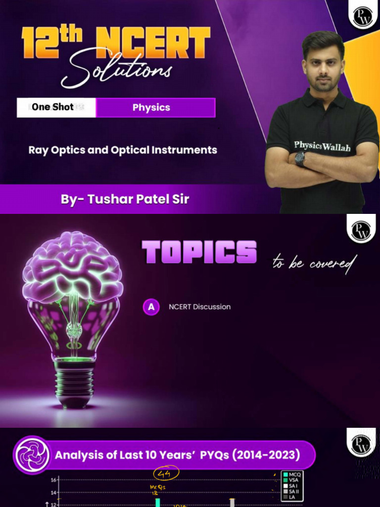 Ray Optics and Optical Instruments Class Notes Ncert Solutions | PDF