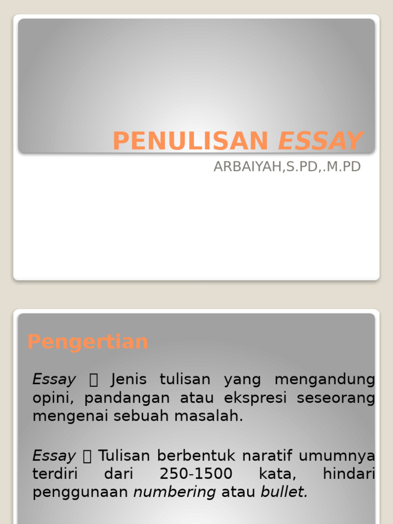 Panduan Lengkap Menulis Essay | PDF