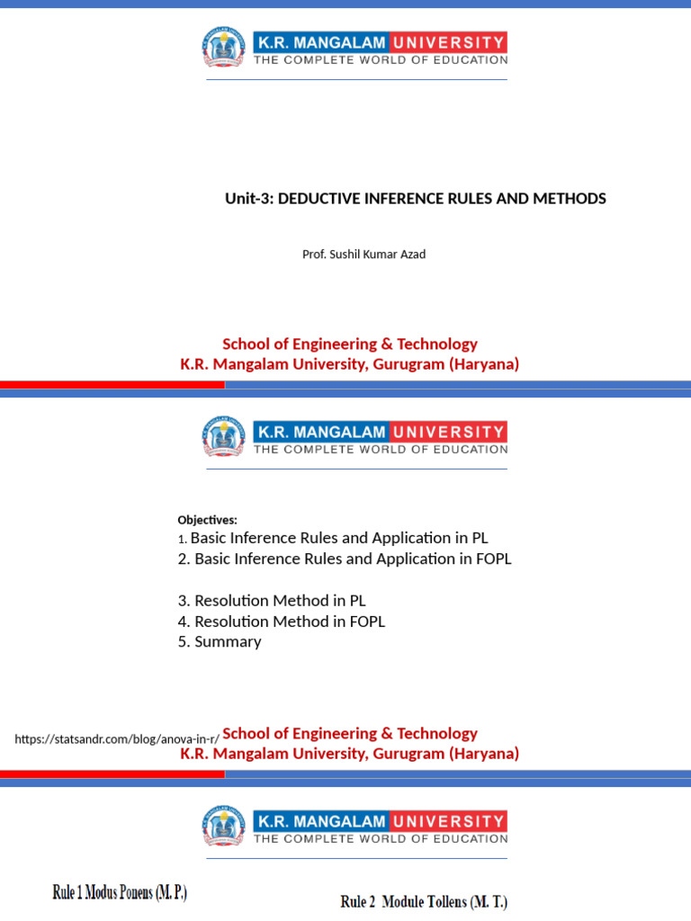 Session-DEDUCTIVE INFERENCE RULES AND METHODS | PDF