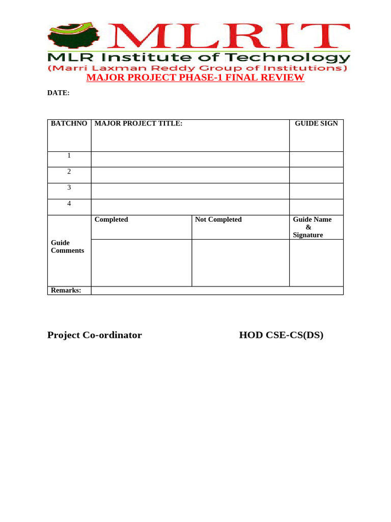 MAJOR PROJECT FINAL REVIEW- IVTHYR | PDF