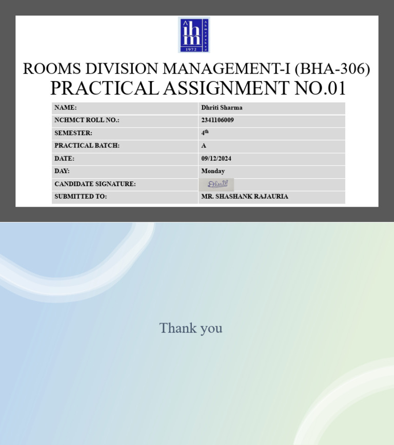 Dhriti Sharma PPT HK | PDF